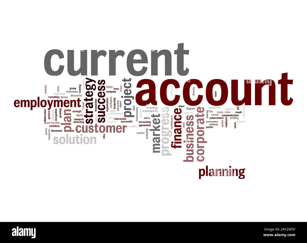 Current account word cloud Stock Photo - Alamy