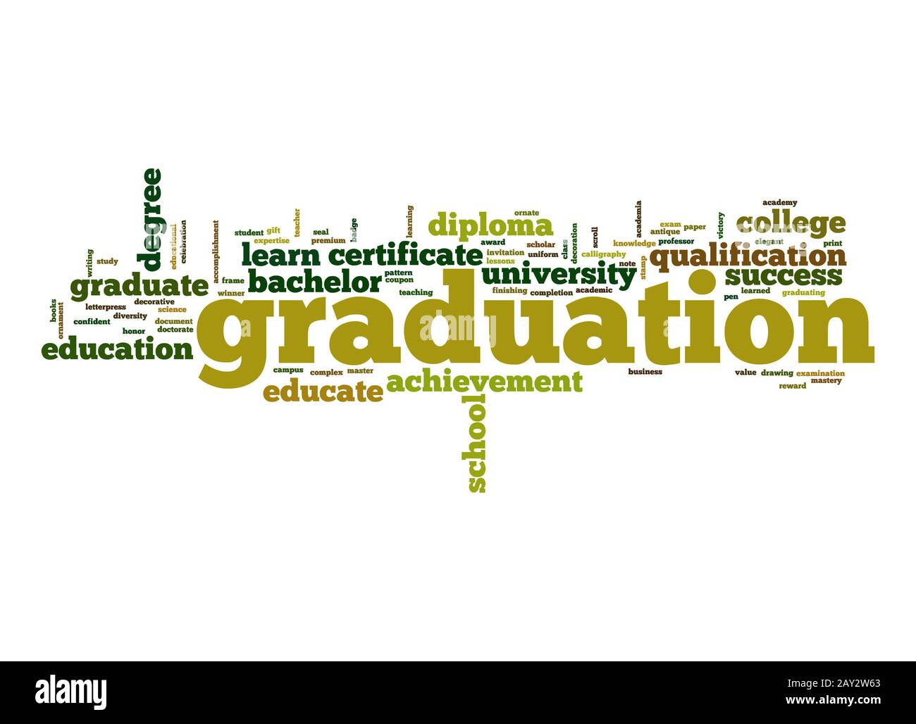 Graduation word cloud Stock Photo - Alamy