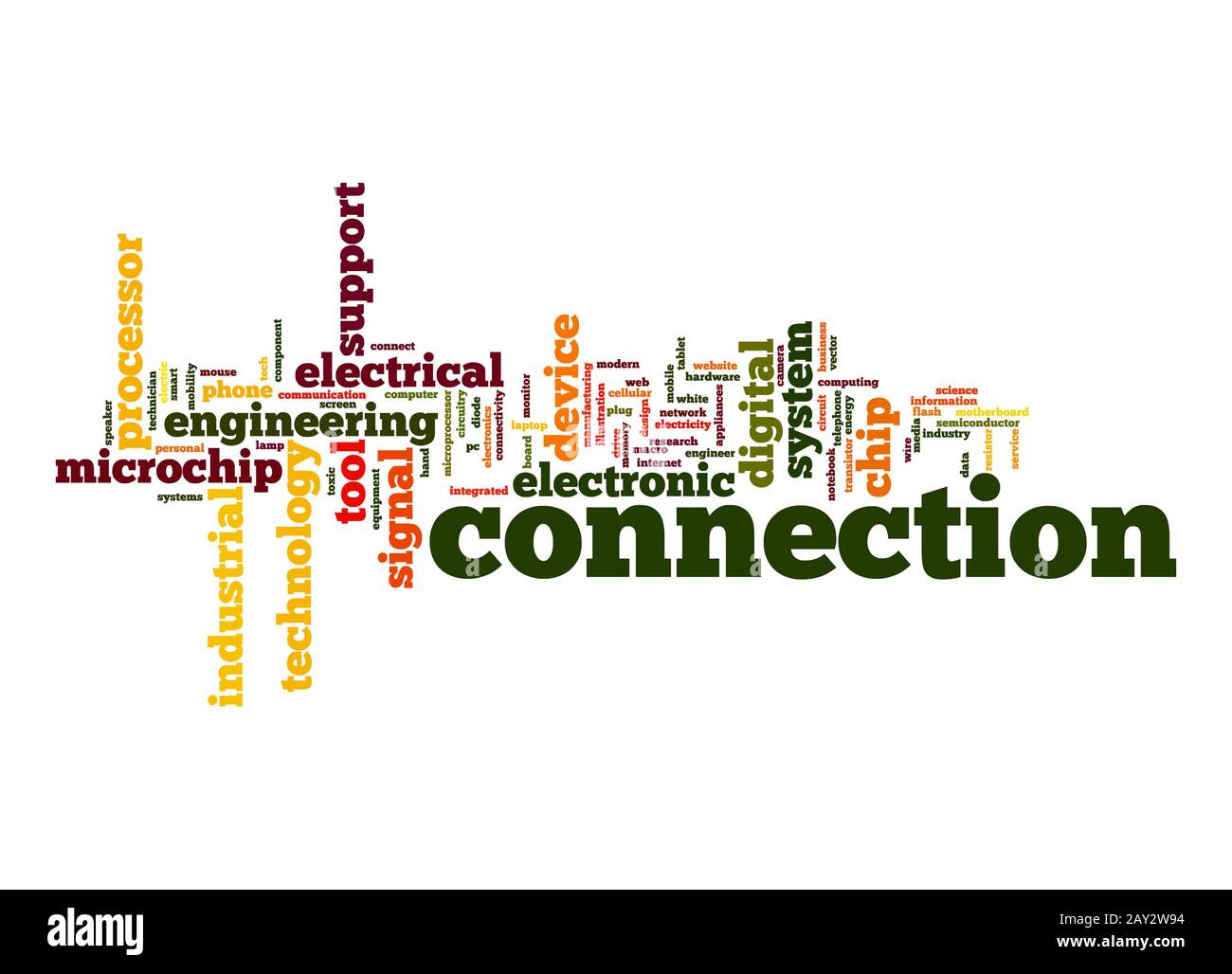 Connection word cloud Stock Photo - Alamy