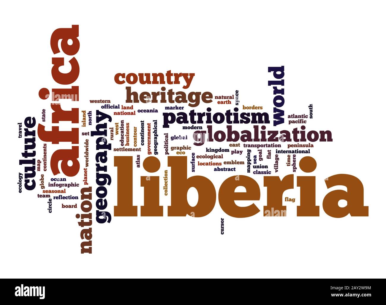 Liberia word cloud Stock Photo - Alamy