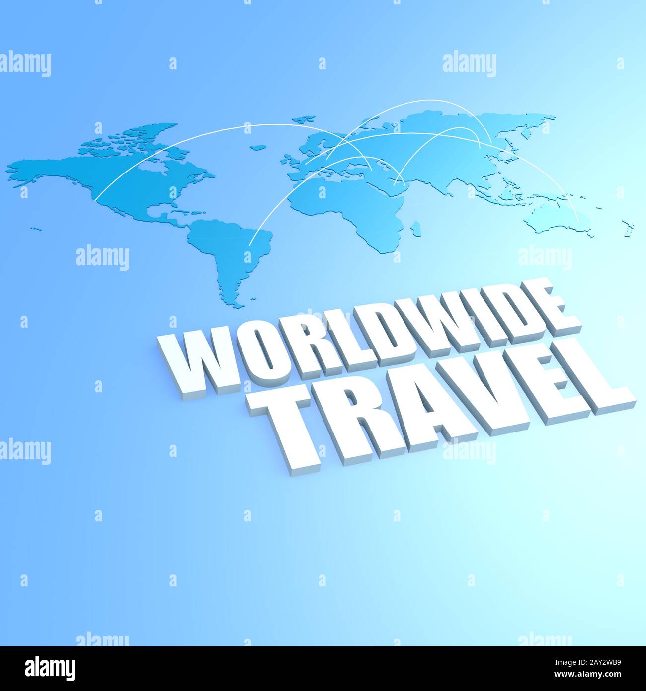 Worldwide travel world map Stock Photo - Alamy