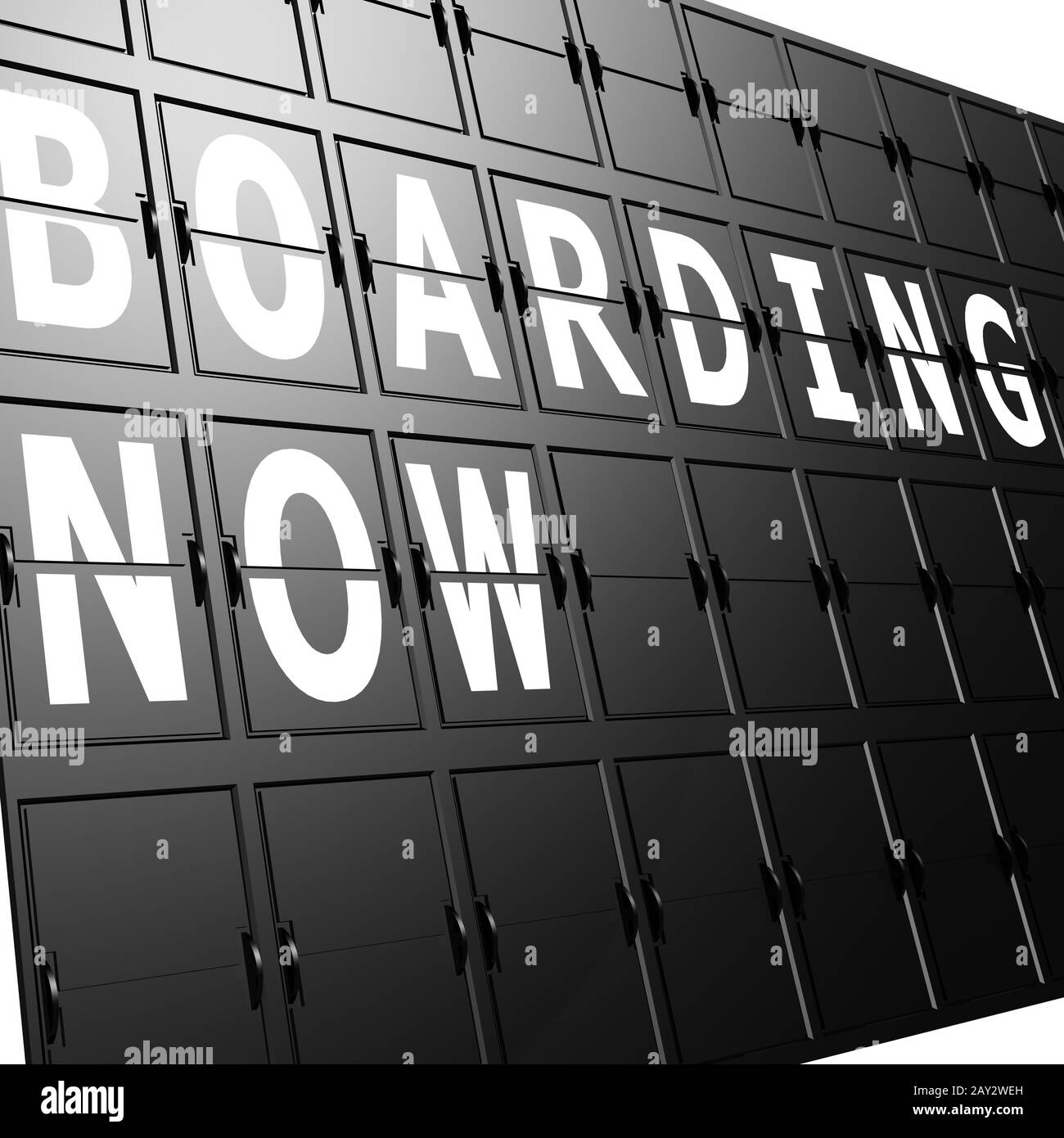 Airport display boarding now Stock Photo - Alamy