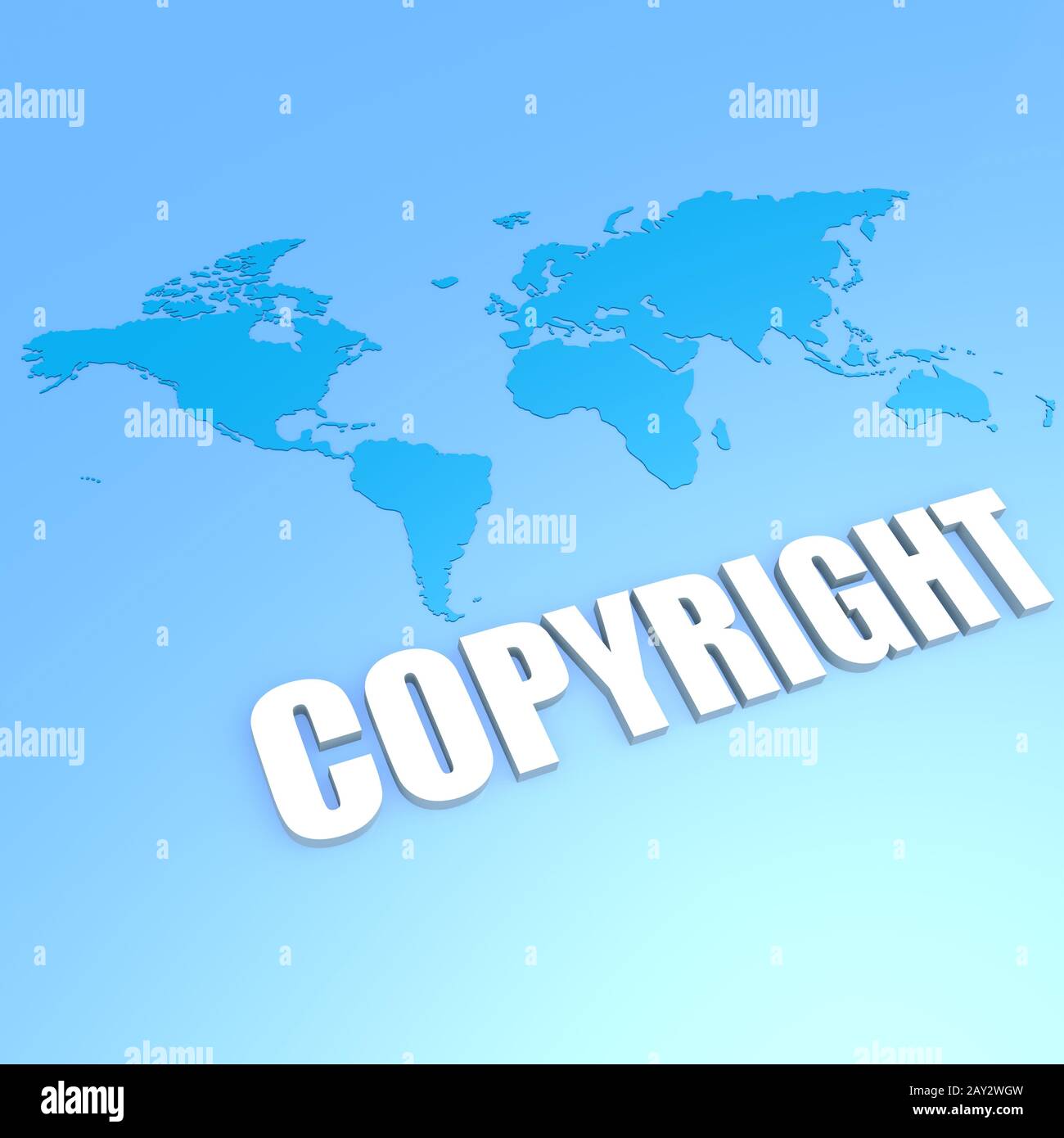Copyright world map Stock Photo - Alamy