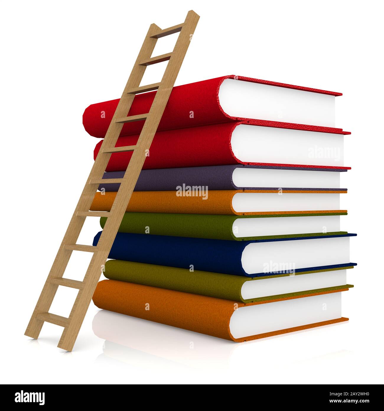 Ladder and book Stock Photo - Alamy