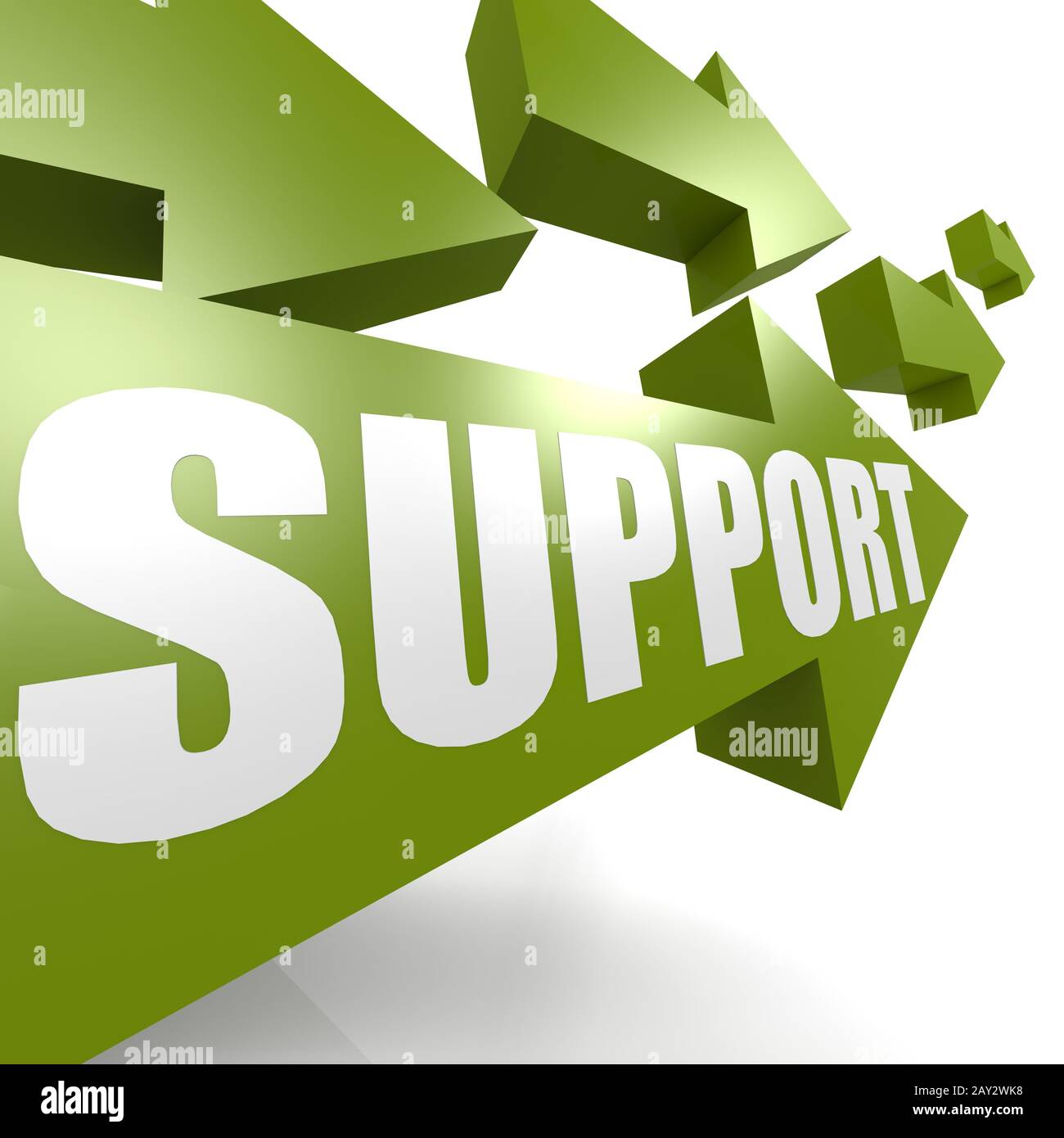 Support arrow in green Stock Photo - Alamy