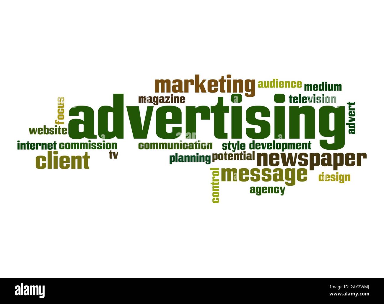 Advertising word cloud Stock Photo - Alamy