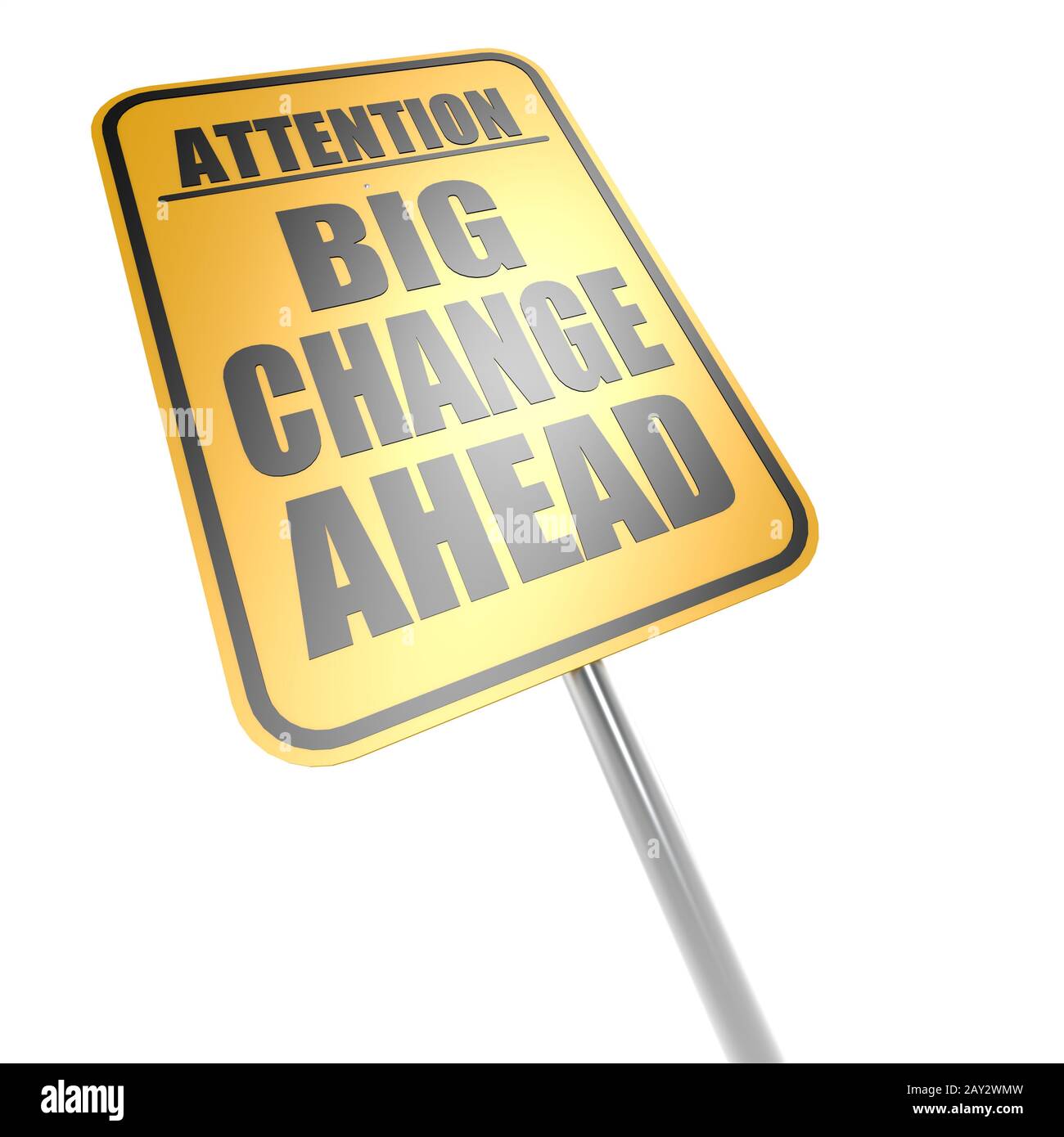 Big change ahead road sign Stock Photo - Alamy
