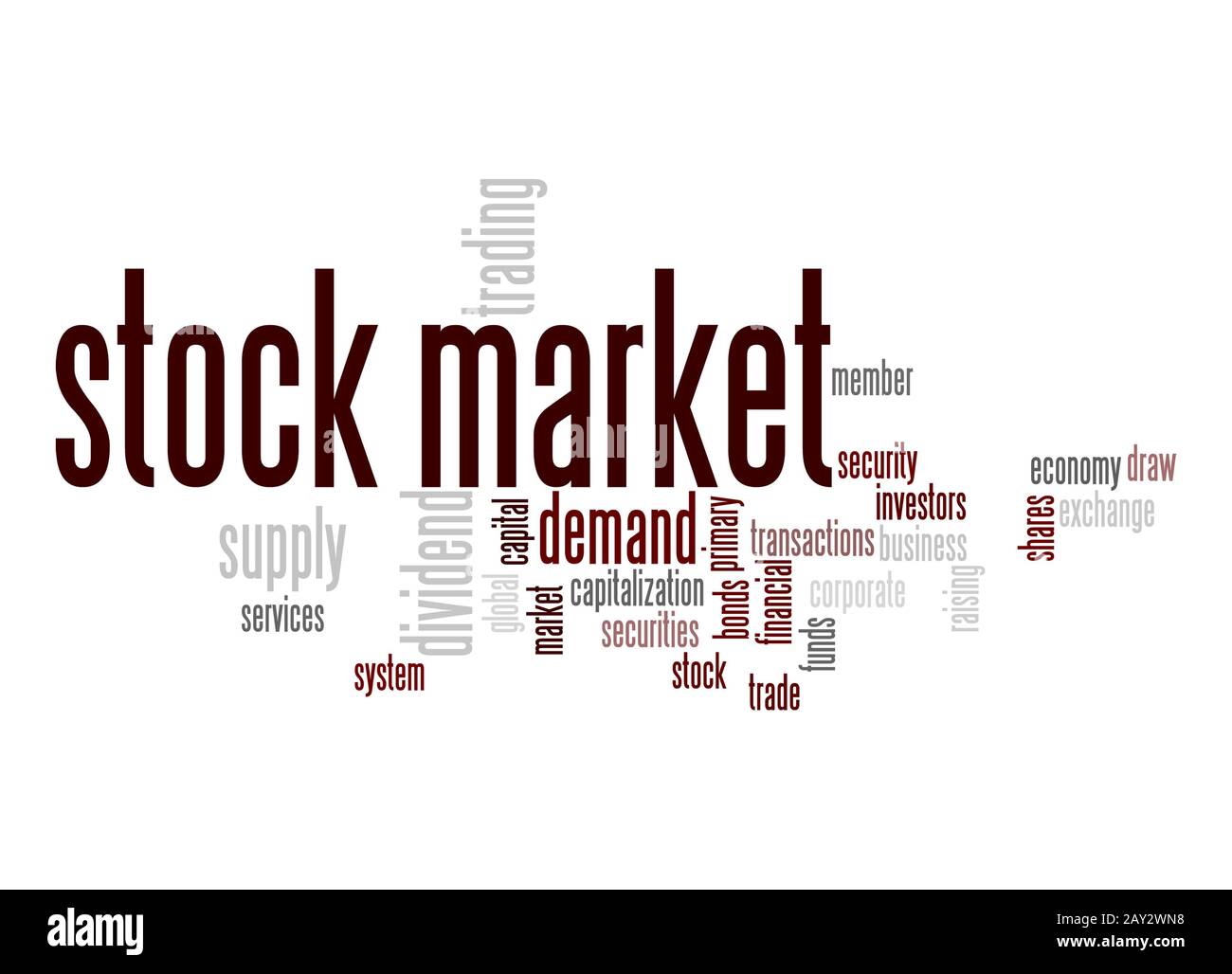 Stock market word cloud Stock Photo - Alamy