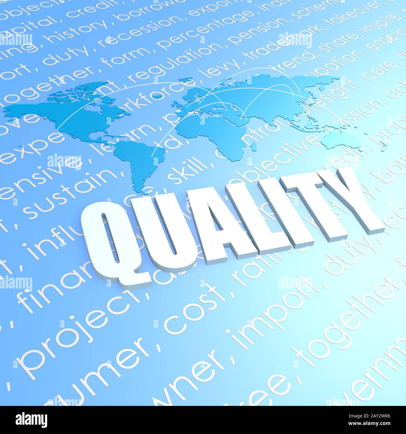 Quality world map Stock Photo - Alamy
