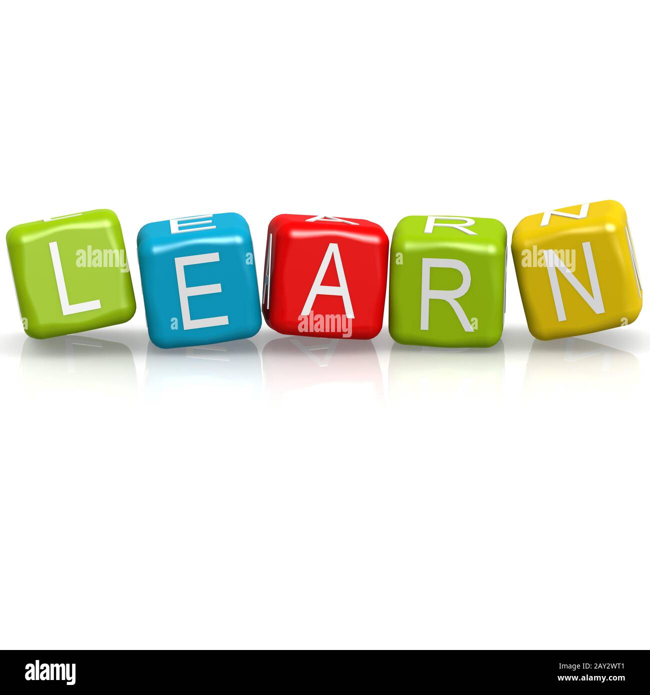Learn block word Stock Photo - Alamy