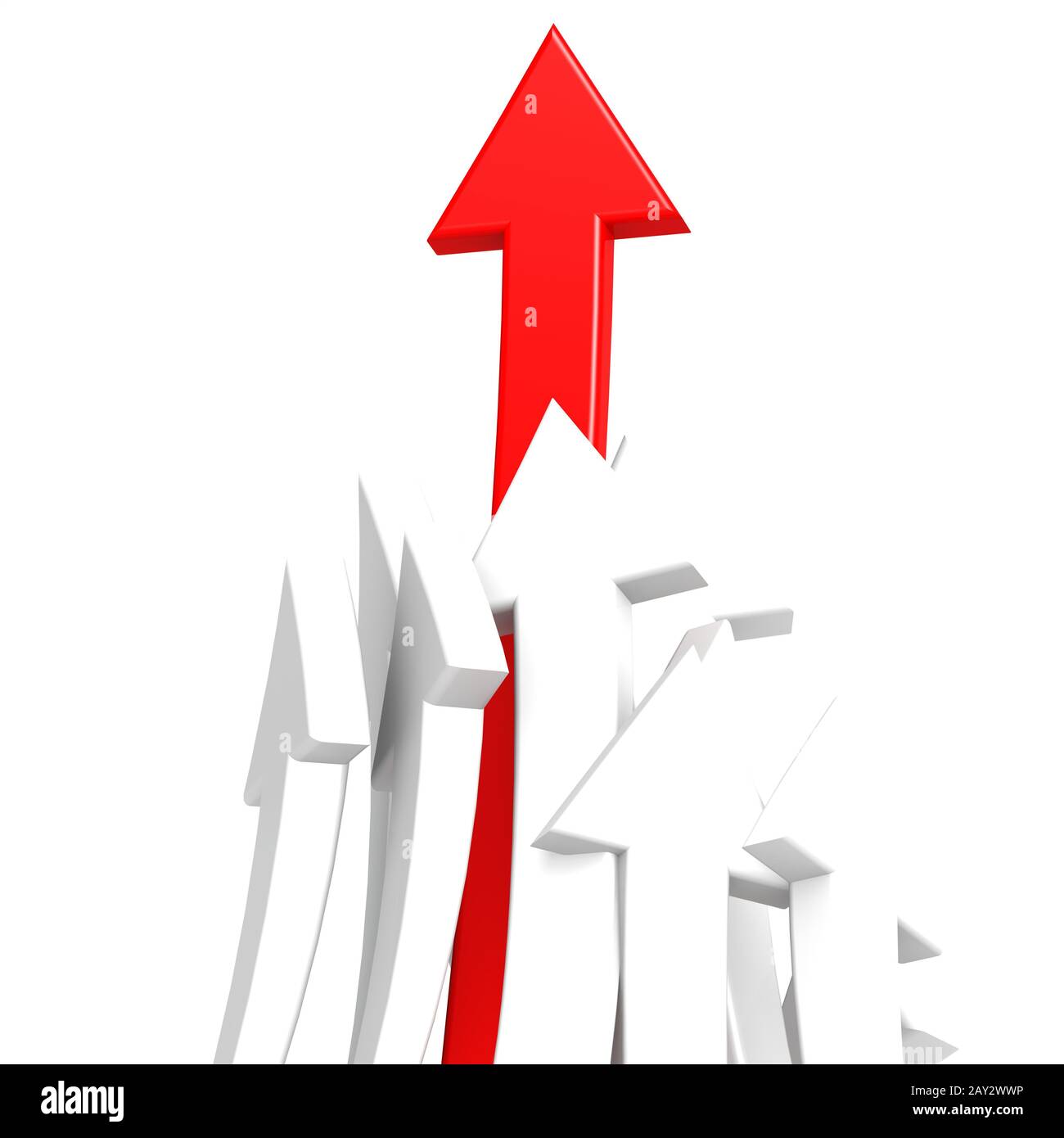 Red arrow toward success Stock Photo - Alamy