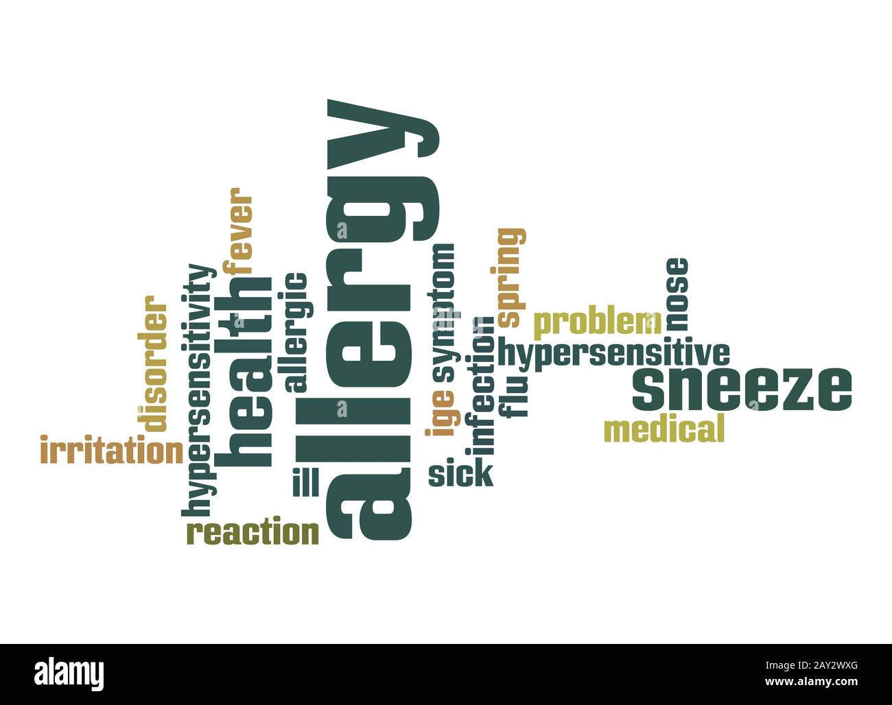 Allergy word cloud Stock Photo - Alamy