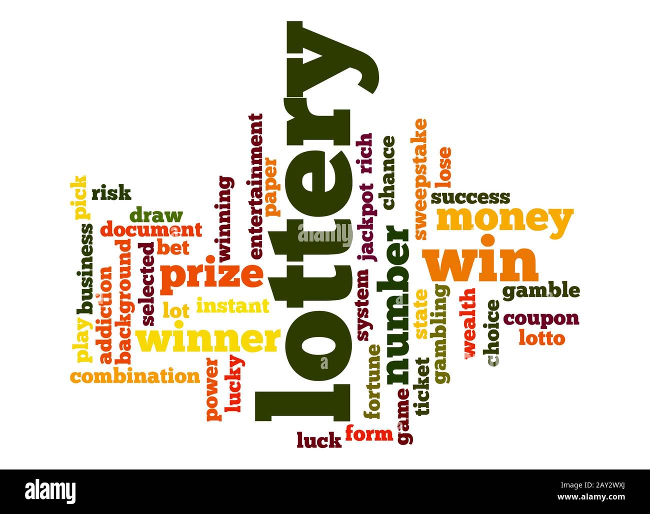 Lottery word cloud Stock Photo - Alamy