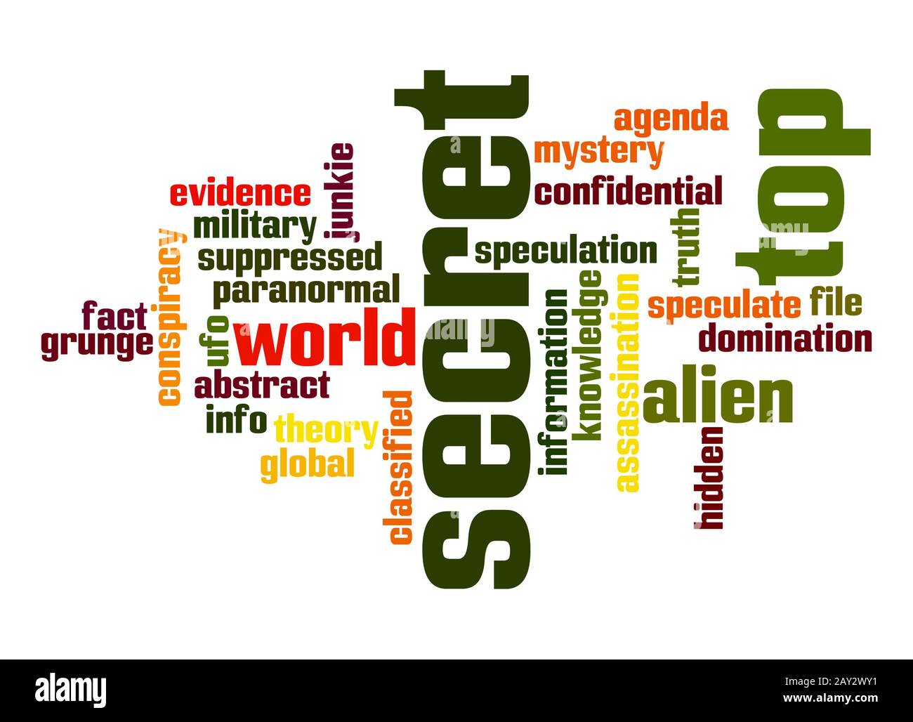 Top secret word cloud Stock Photo - Alamy