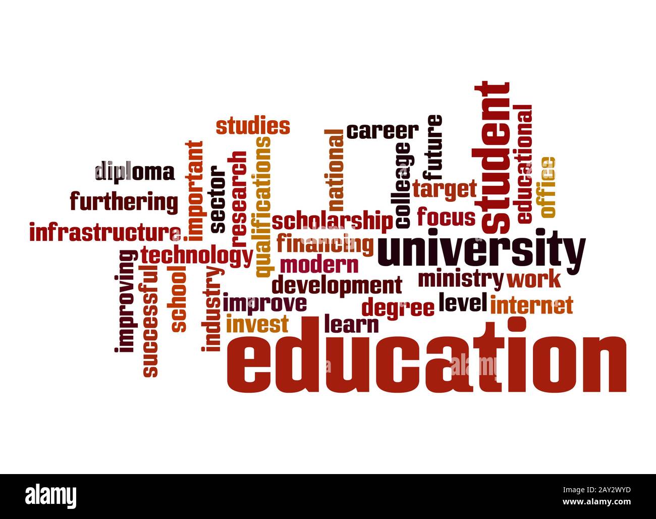 Education word cloud Stock Photo - Alamy