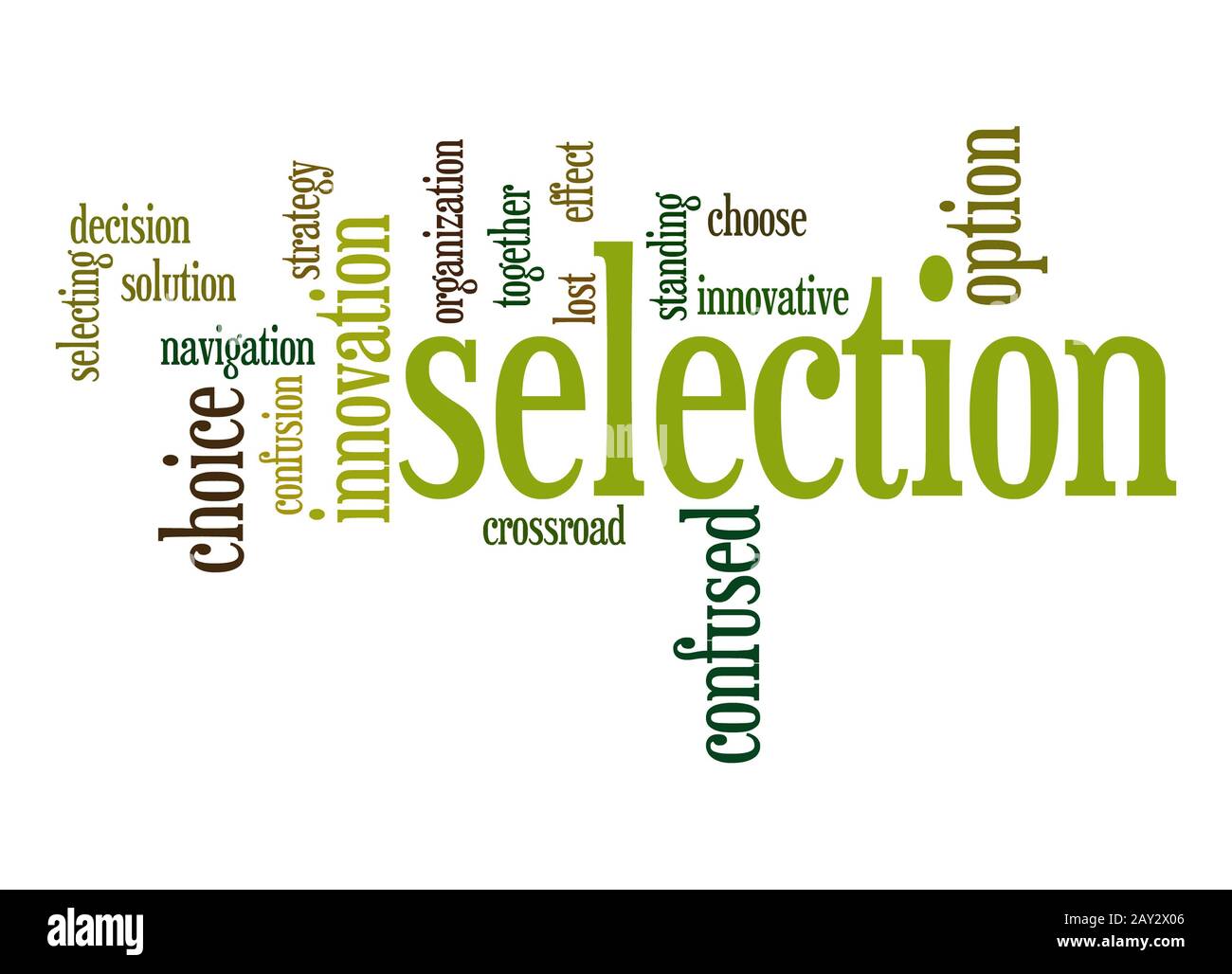 Selection word cloud Stock Photo - Alamy