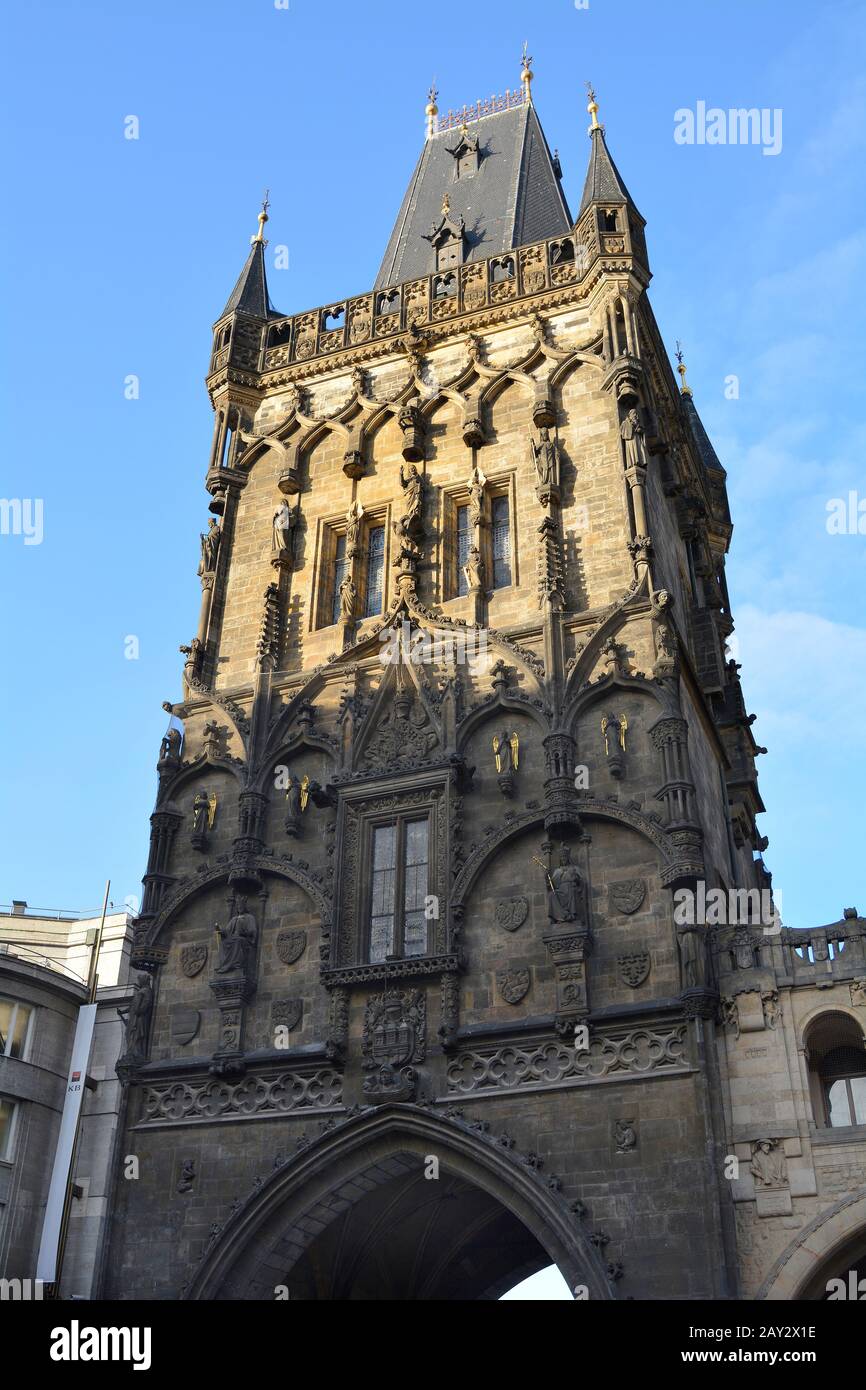 Prague, Czech Republic - powder tower Stock Photo - Alamy