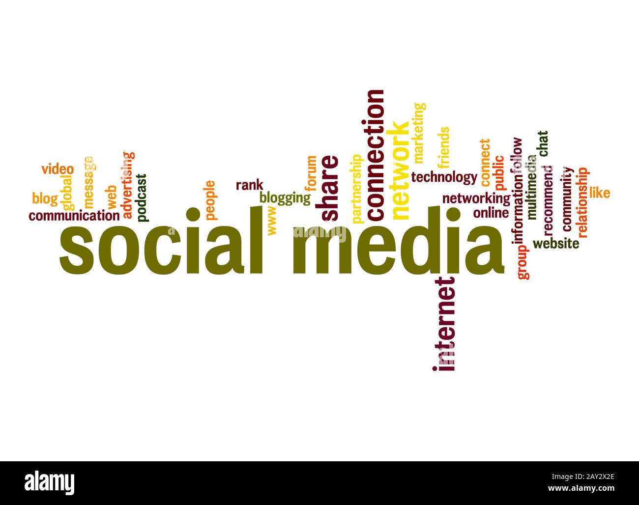 Social media word cloud Stock Photo - Alamy