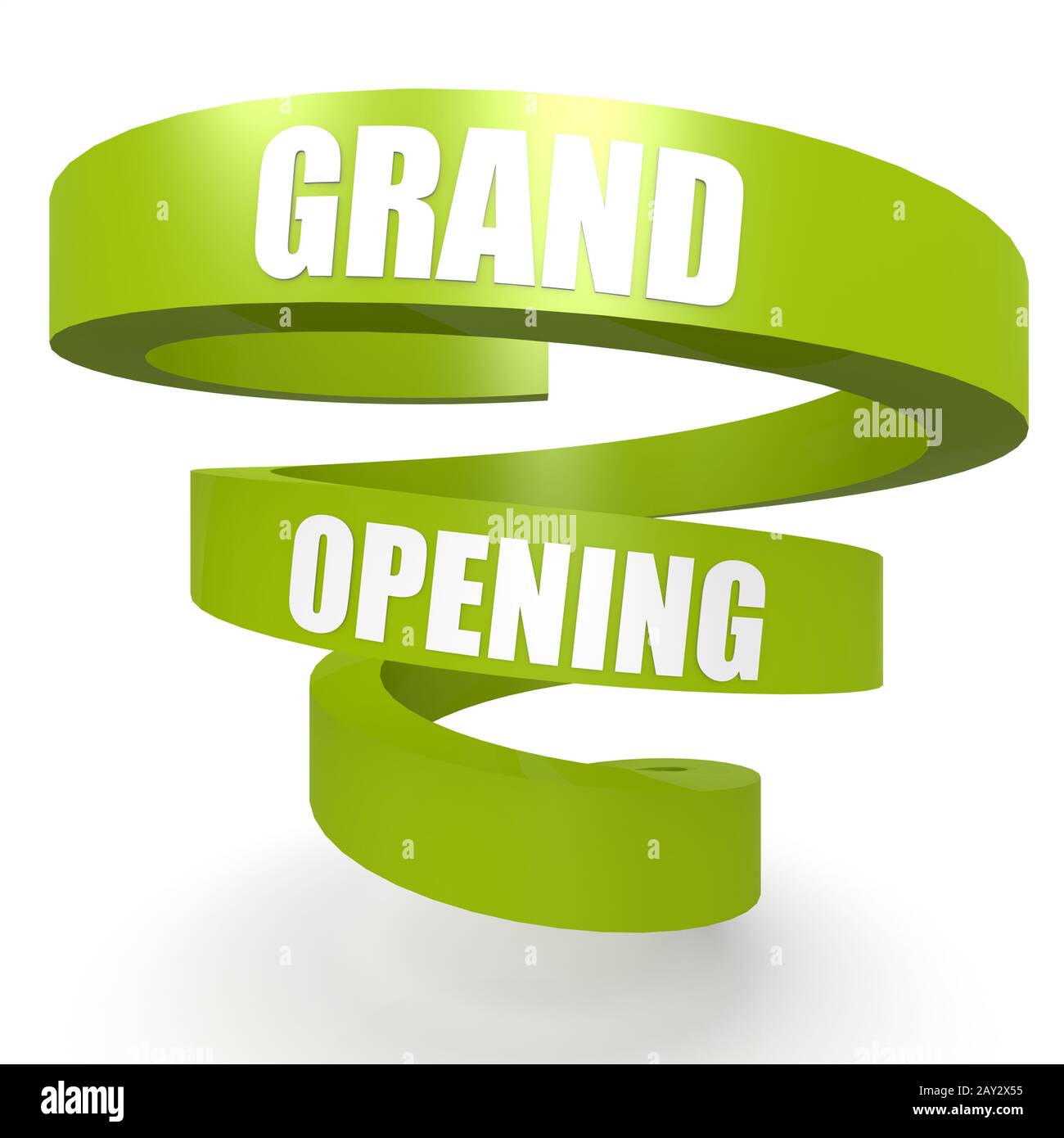 Grand opening green helix banner Stock Photo - Alamy