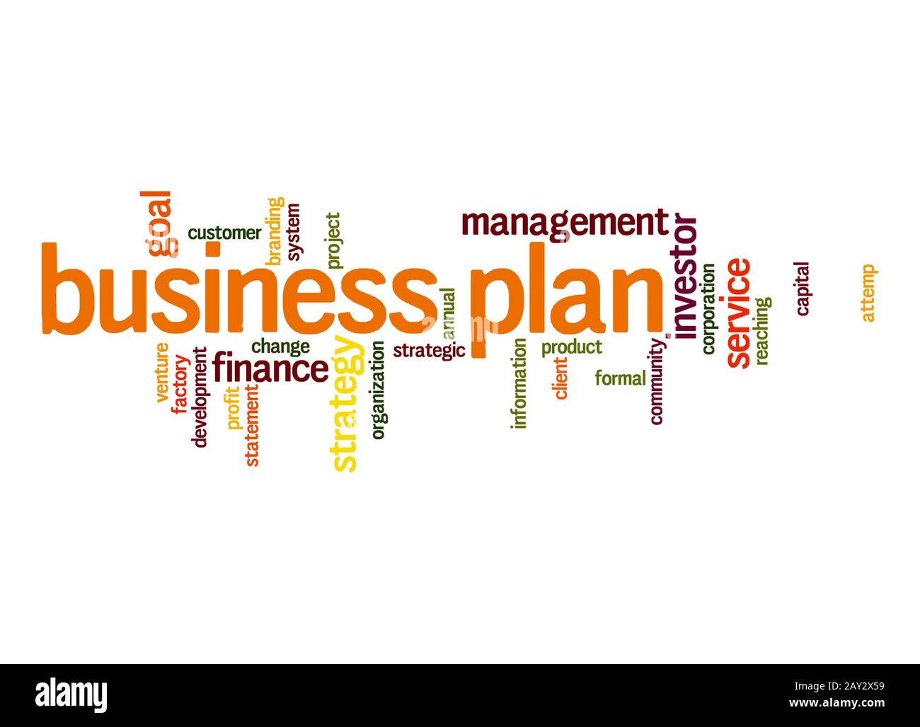 Business plan word cloud Stock Photo - Alamy