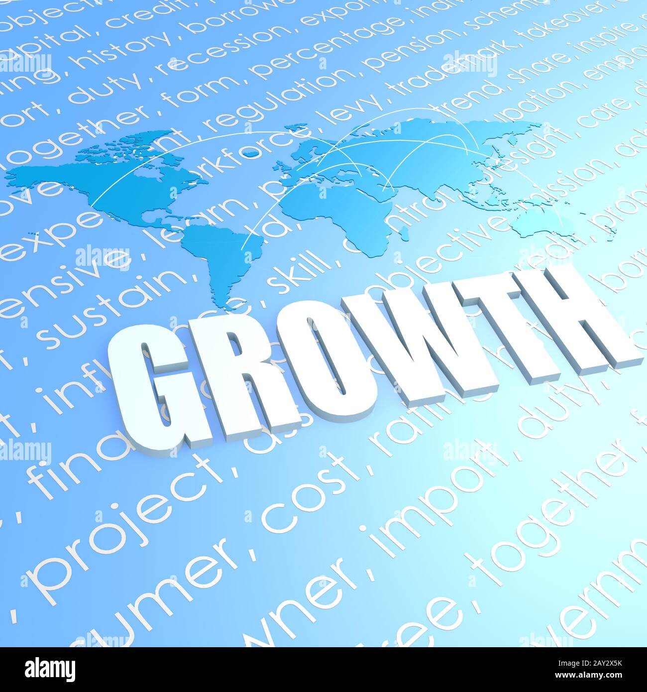 Growth world map Stock Photo - Alamy