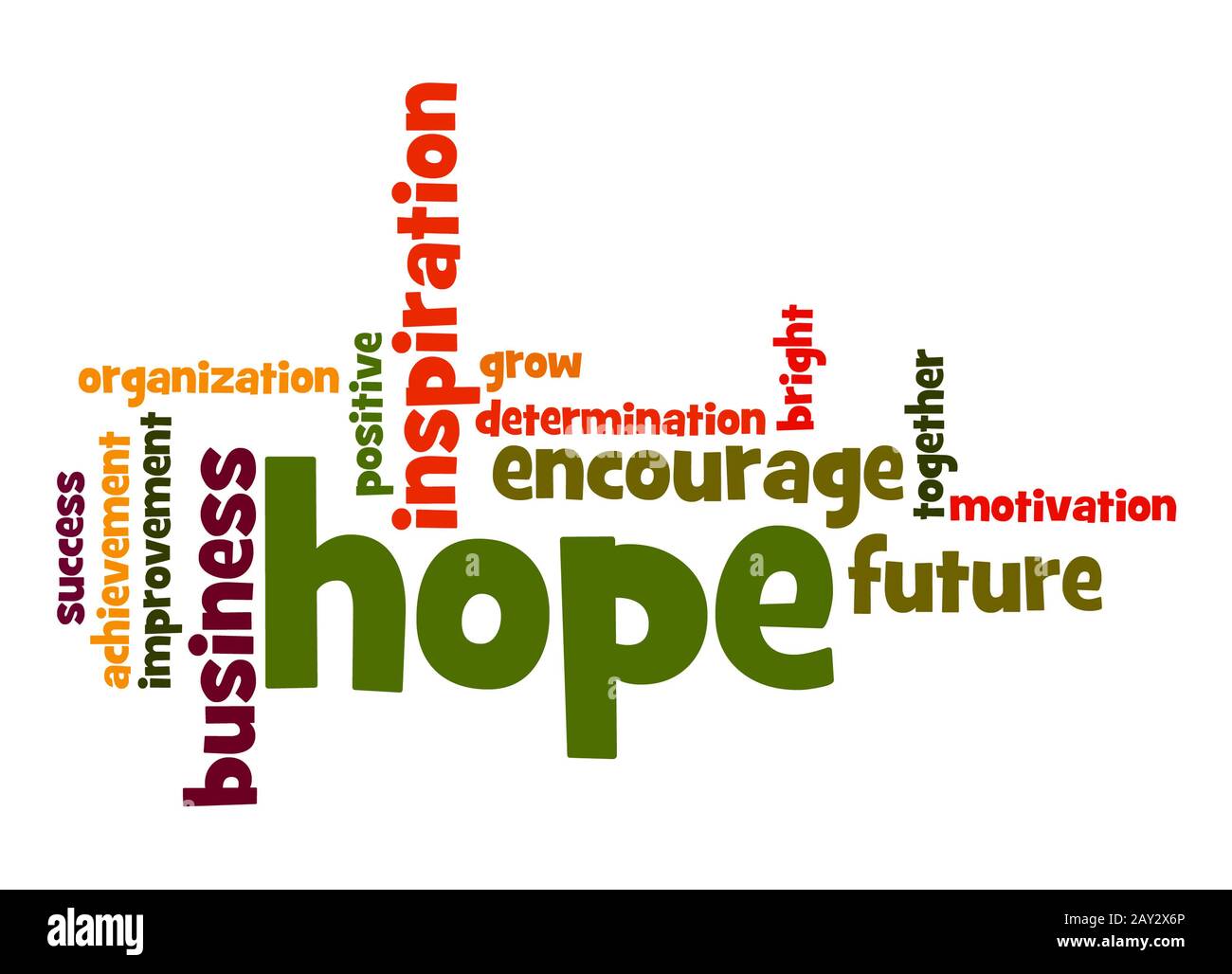Hope word cloud Stock Photo - Alamy