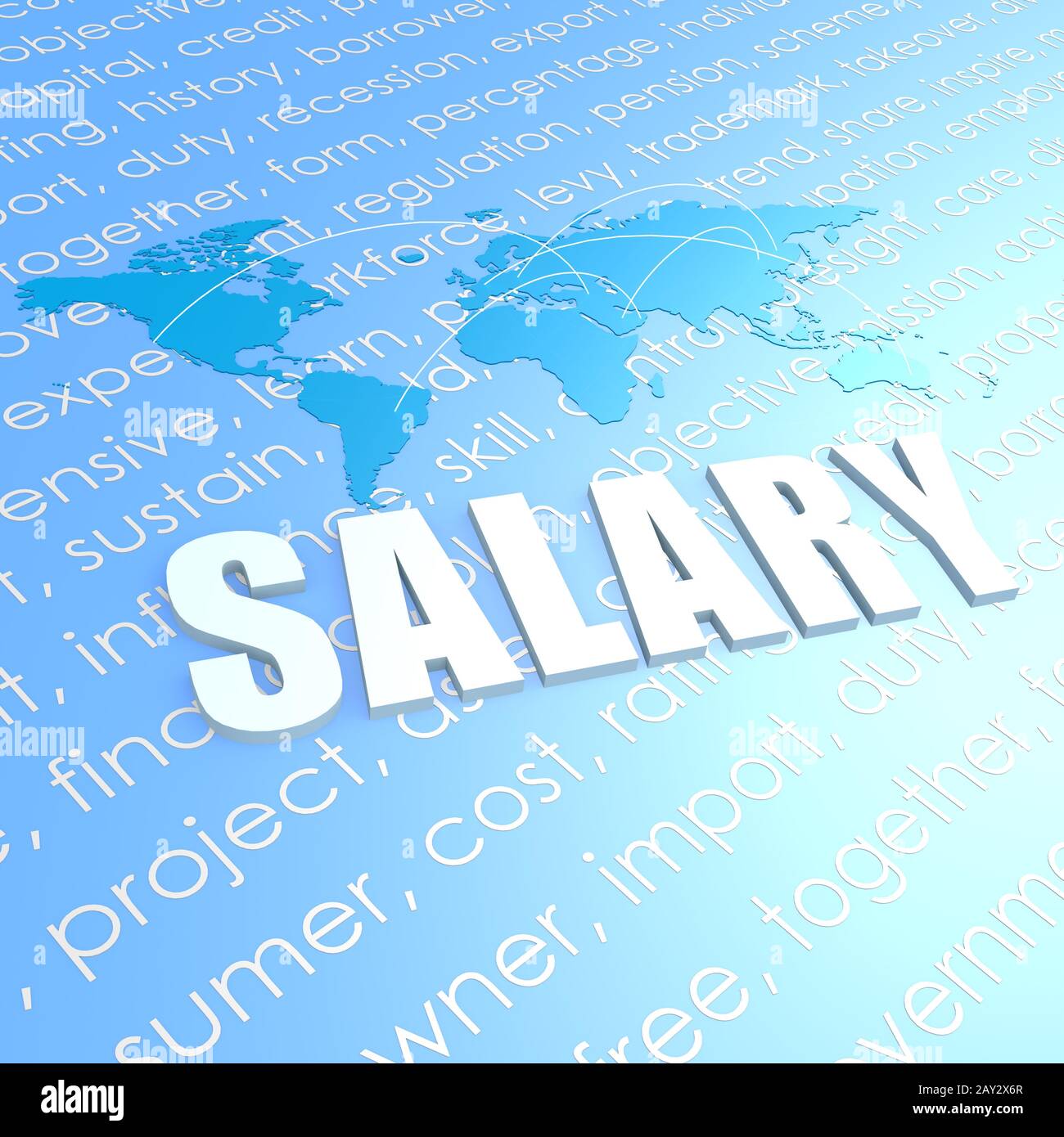 Salary world map Stock Photo - Alamy