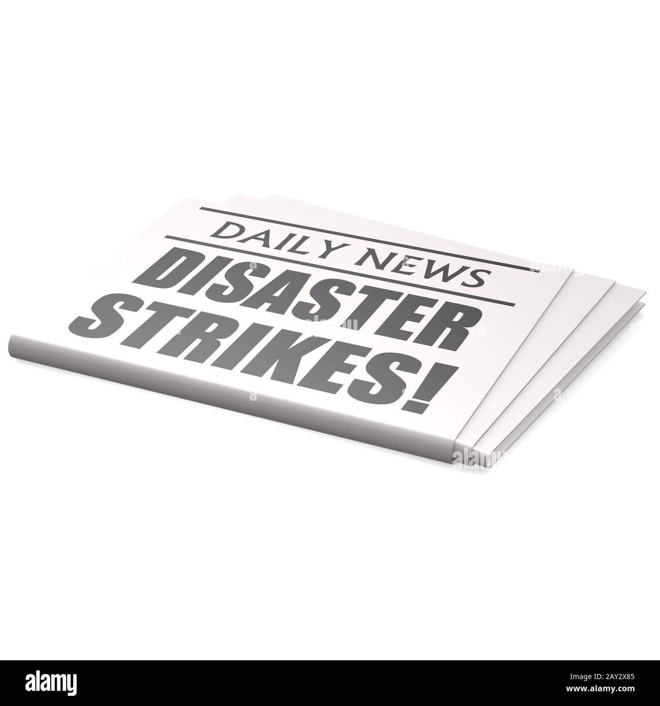 Newspaper disaster strikes Stock Photo - Alamy