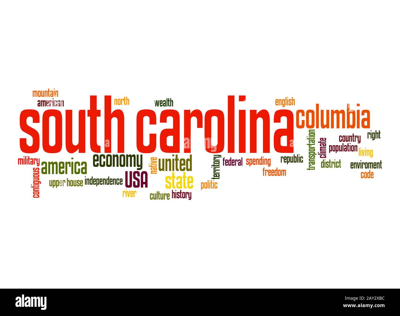 South Carolina word cloud Stock Photo - Alamy