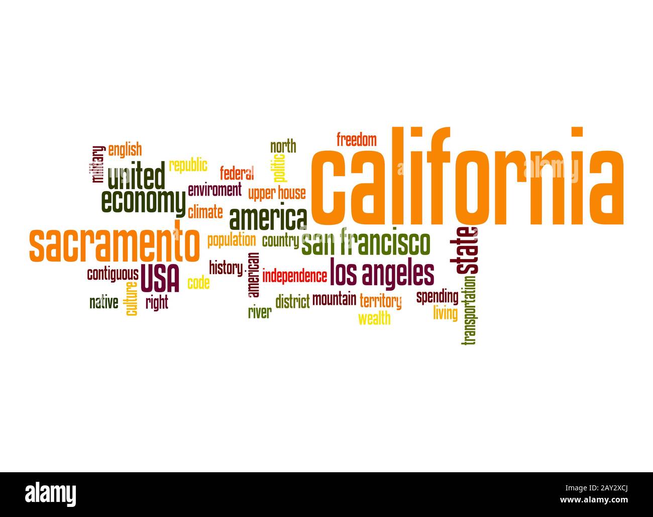 California word cloud Stock Photo - Alamy