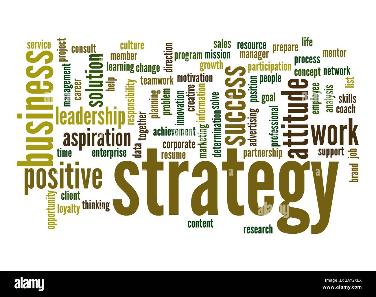 Strategy word cloud Stock Photo - Alamy