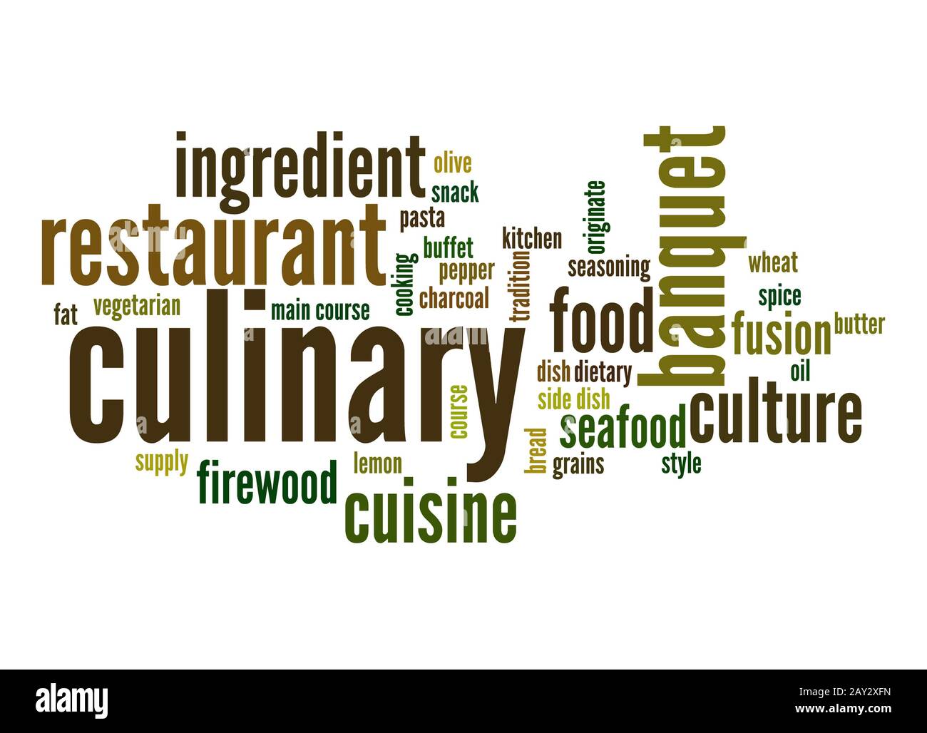 Culinary word cloud Stock Photo - Alamy