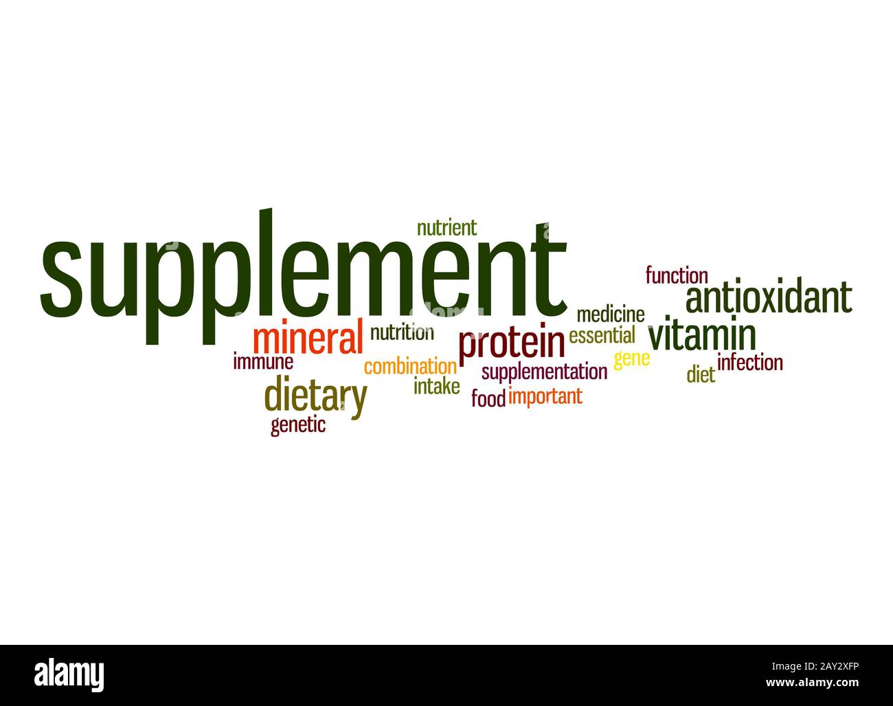 Supplement word cloud Stock Photo - Alamy