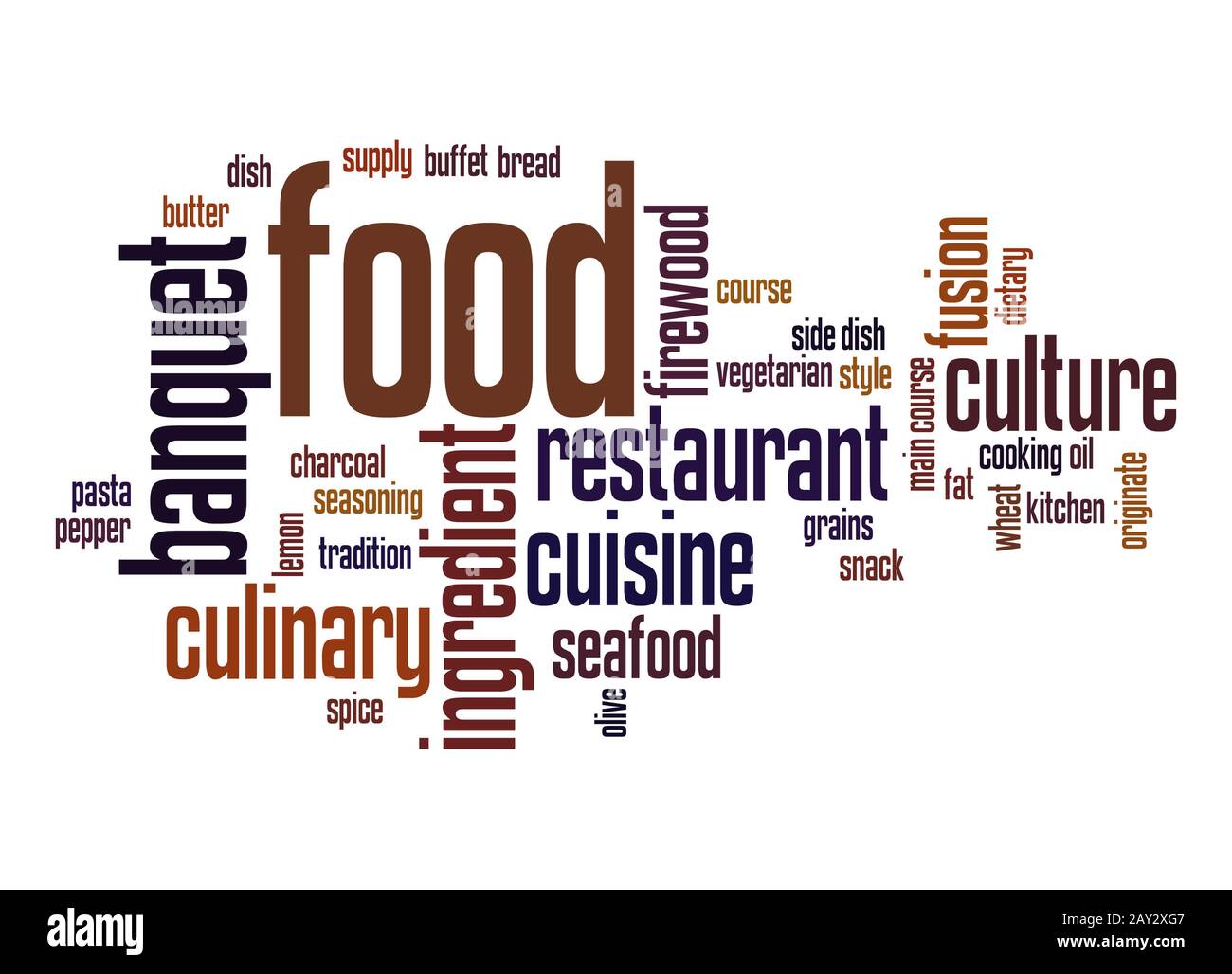 Food word cloud Stock Photo - Alamy