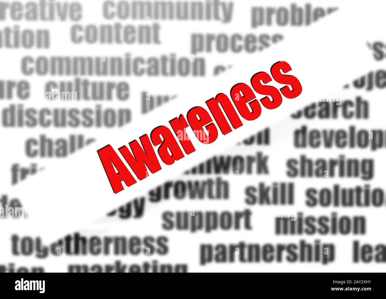 Awareness word cloud Stock Photo - Alamy