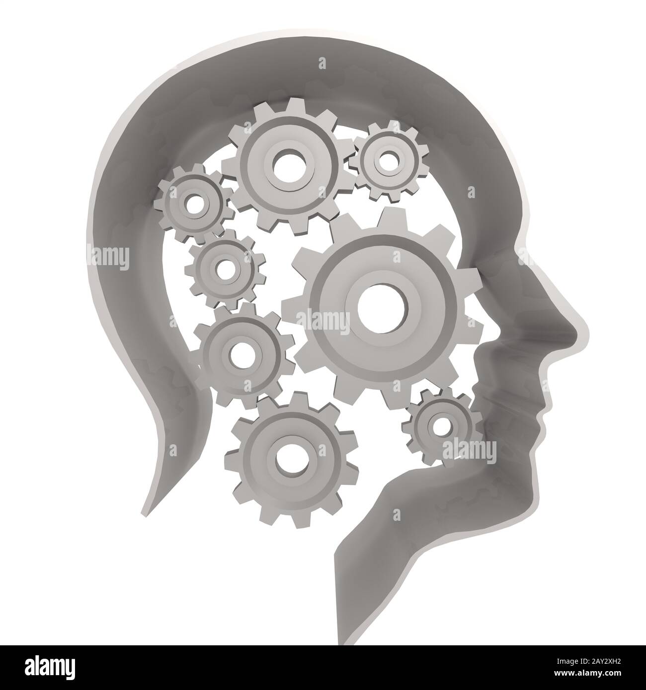 Process brain gear Cut Out Stock Images & Pictures - Alamy