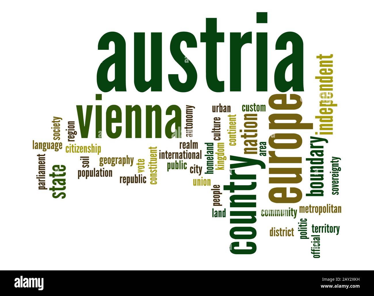 Austria word cloud Stock Photo - Alamy