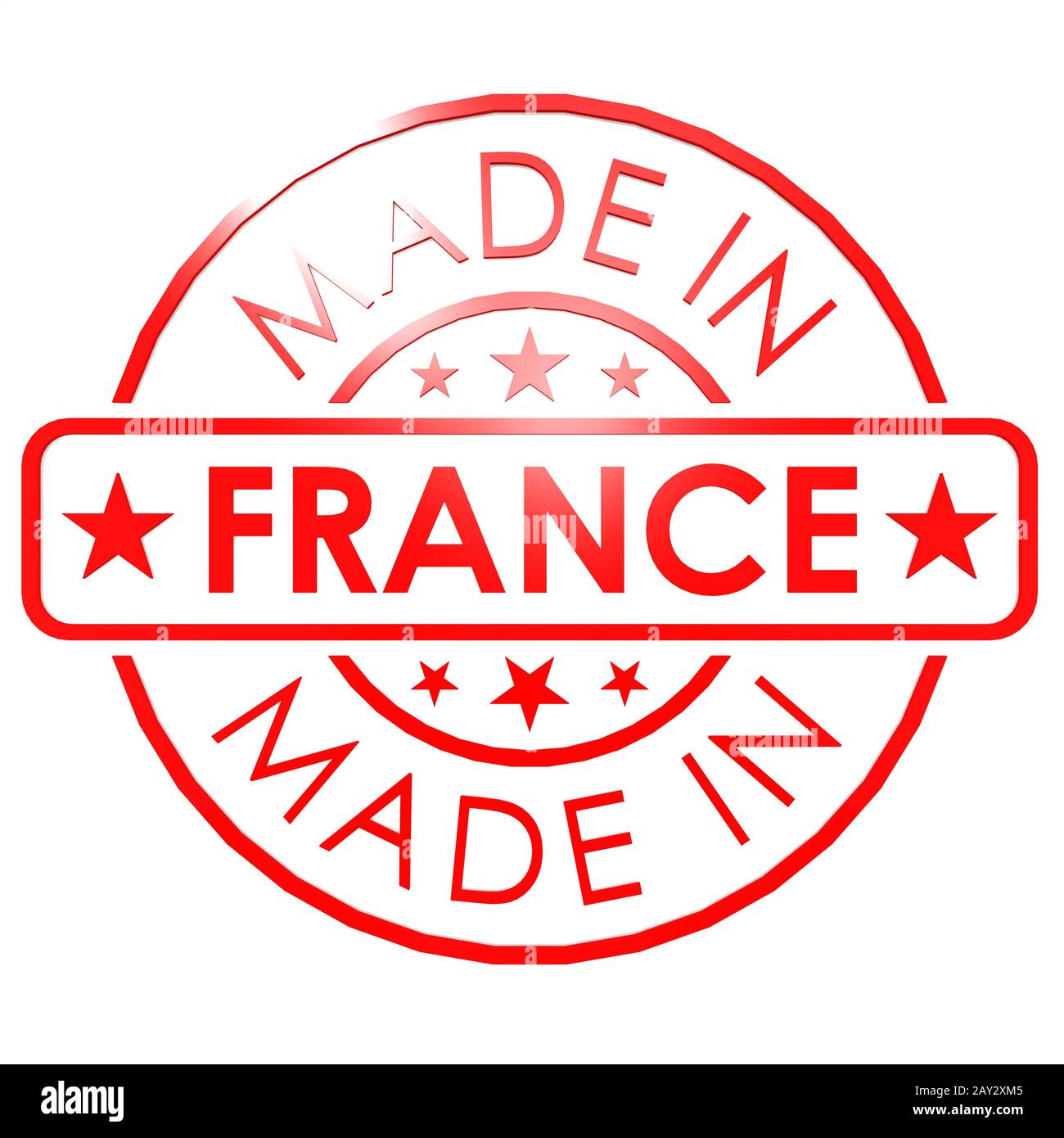 Made in France red seal Stock Photo - Alamy