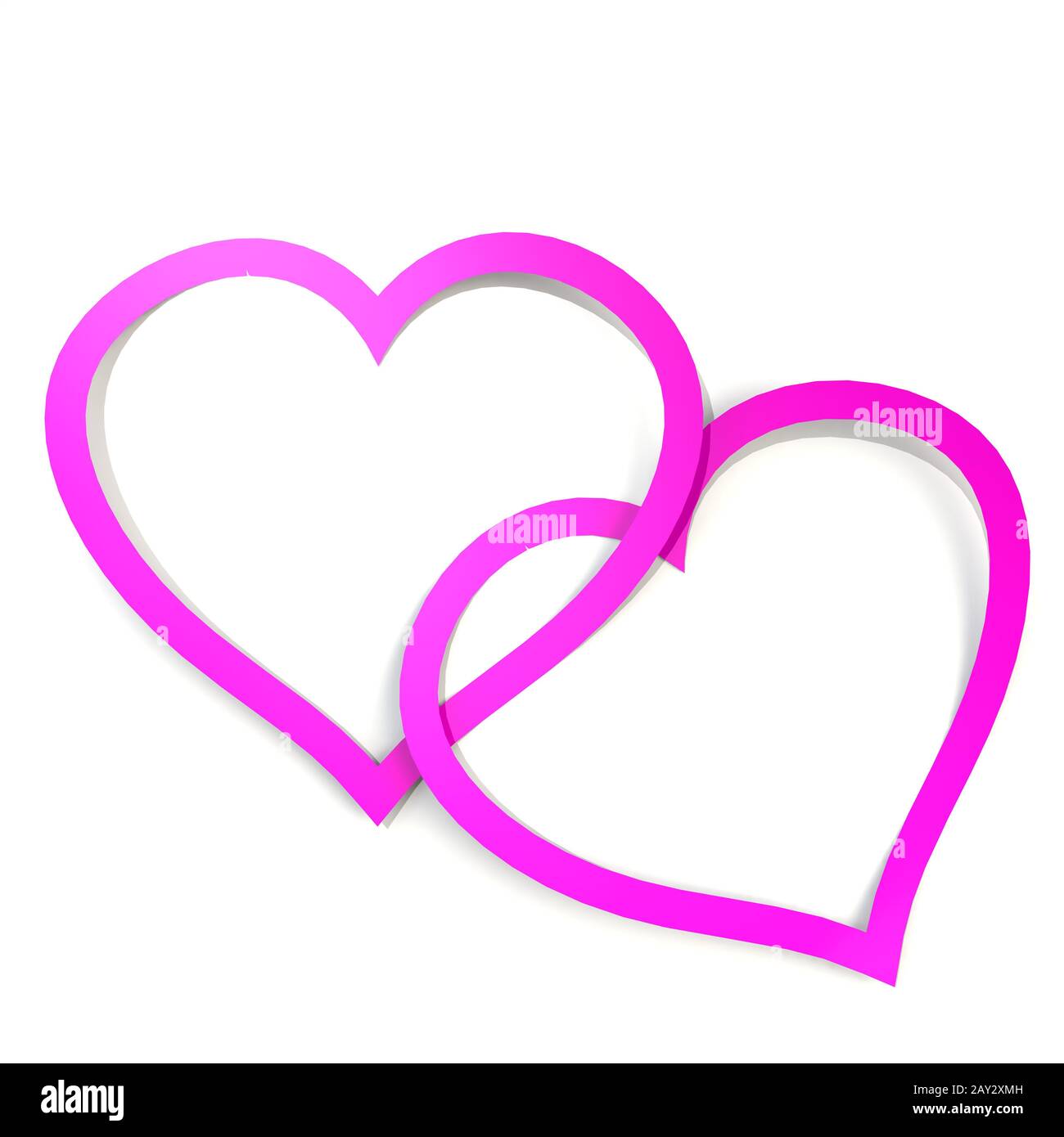 Pink double love Stock Photo - Alamy