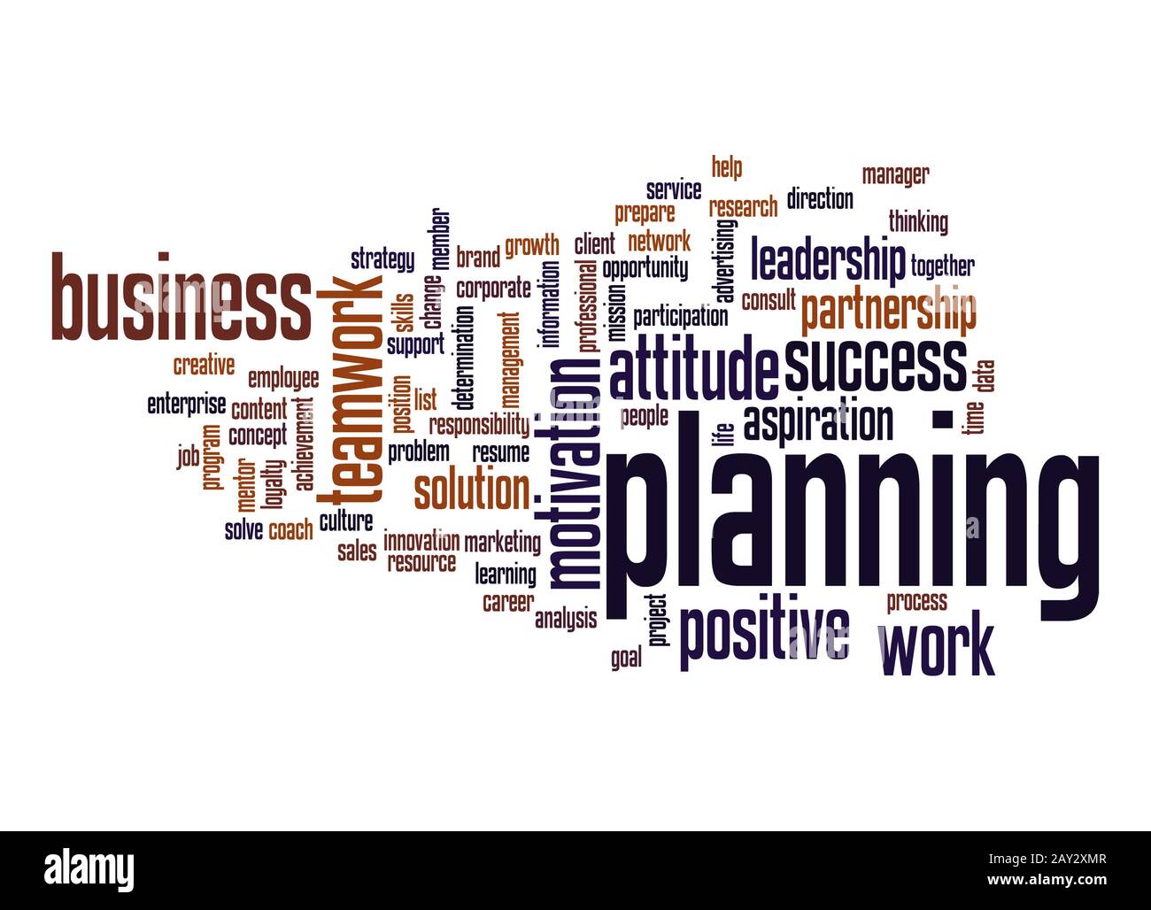Planning word cloud Stock Photo - Alamy