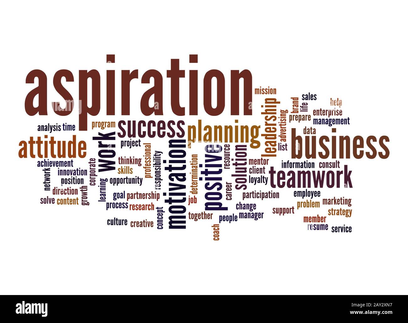 Aspiration word cloud Stock Photo - Alamy