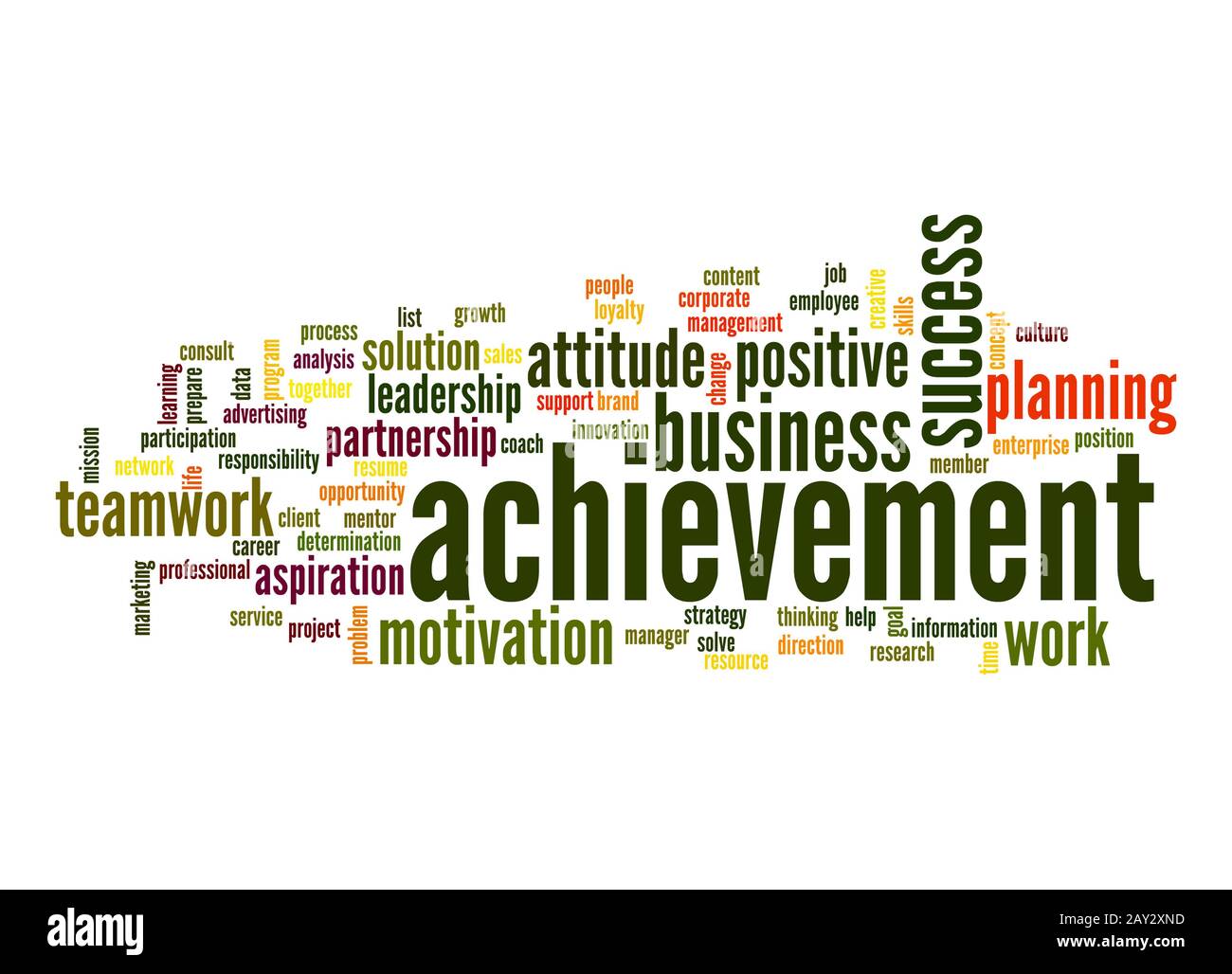 Achievement word cloud Stock Photo - Alamy