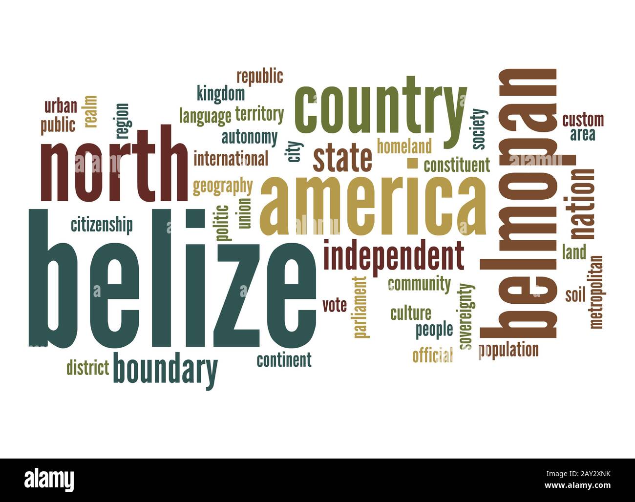 Belize word cloud Stock Photo - Alamy