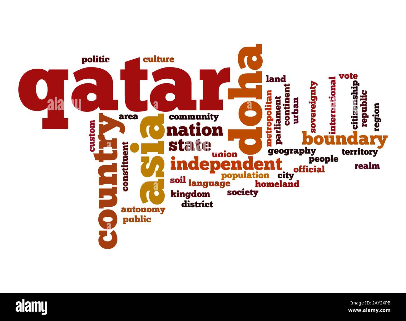Qatar word cloud Stock Photo - Alamy