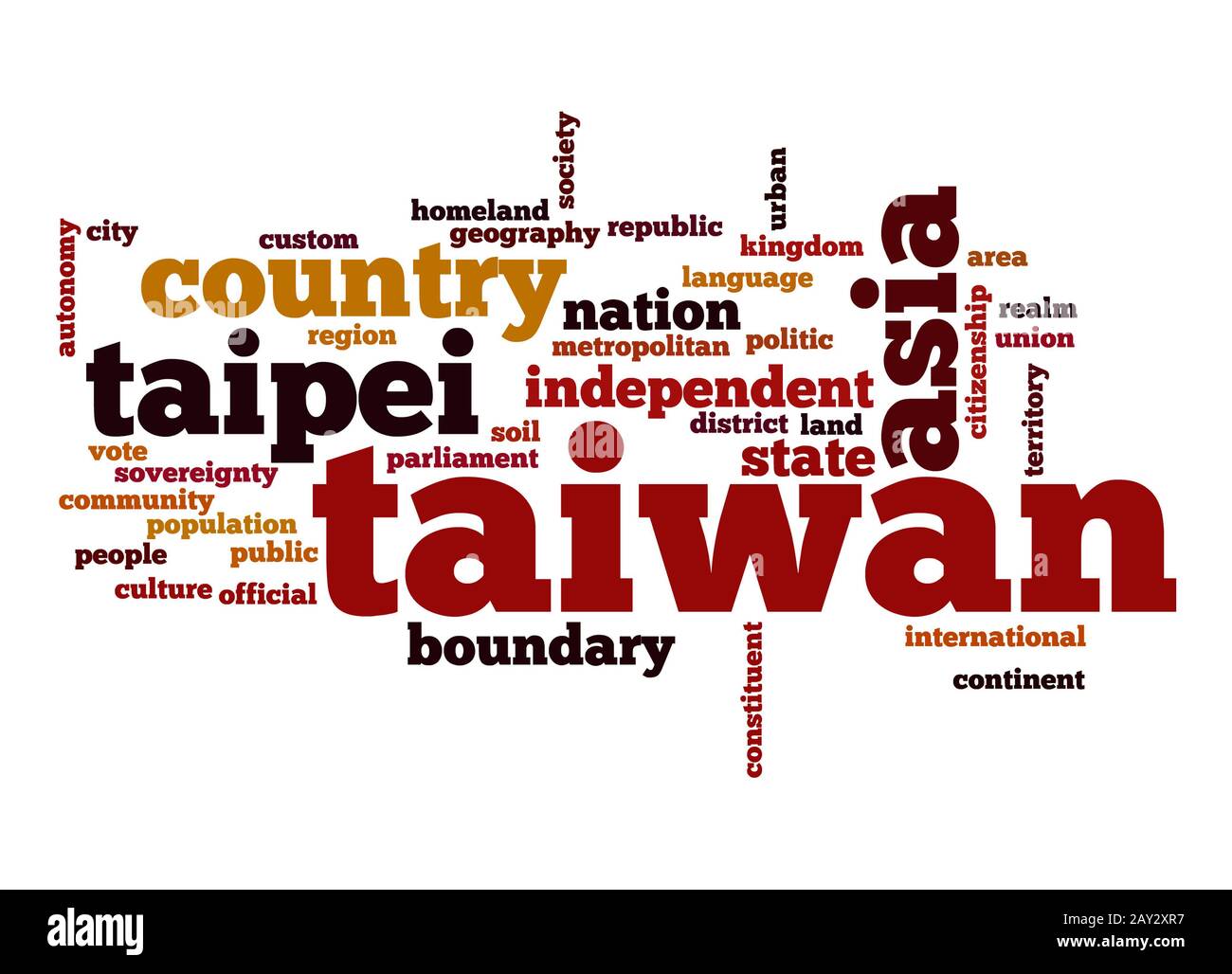 Taiwan word cloud Stock Photo - Alamy
