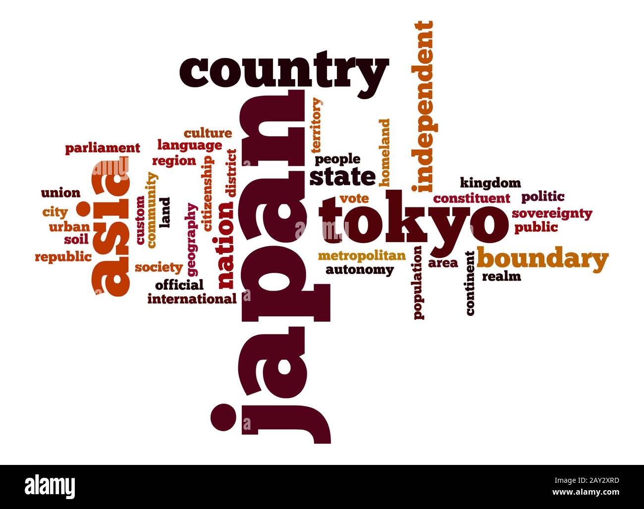 Japan word cloud Stock Photo - Alamy