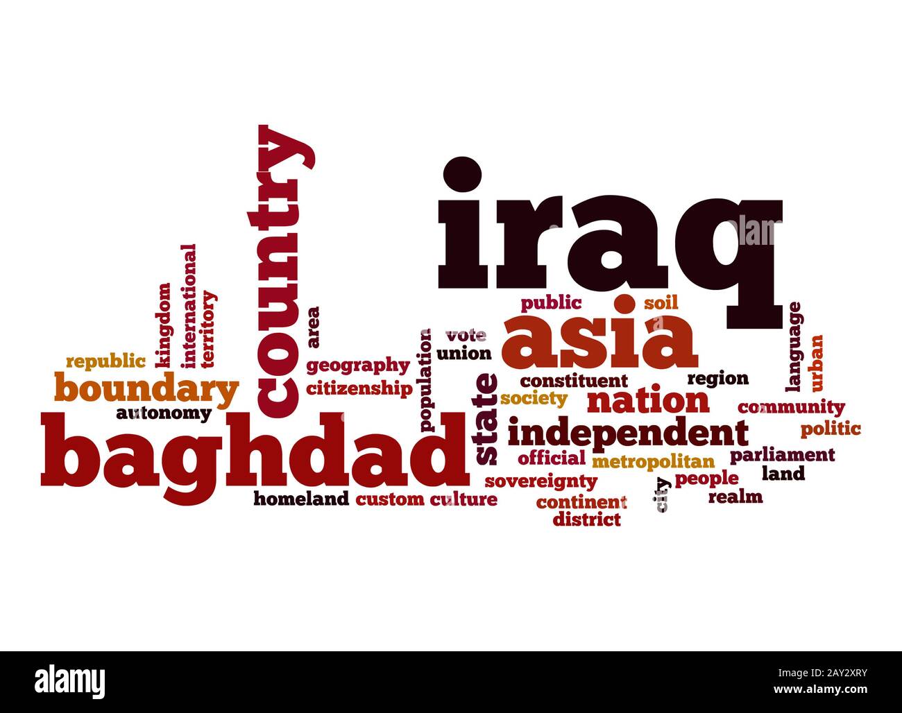 Iraq word cloud Stock Photo - Alamy