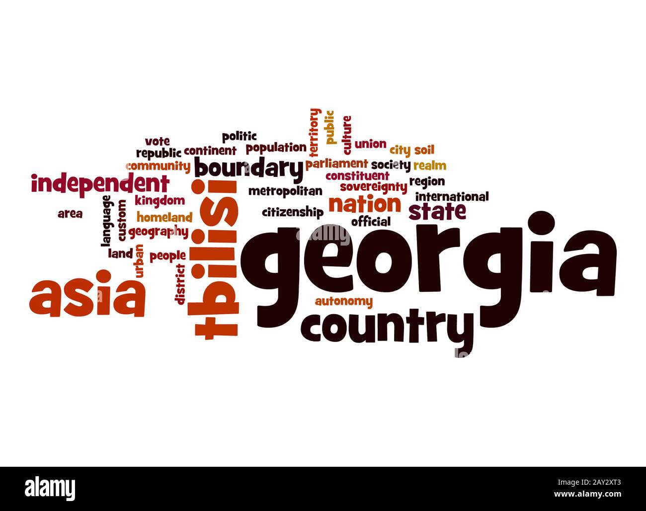 Georgia word cloud country hi-res stock photography and images - Alamy