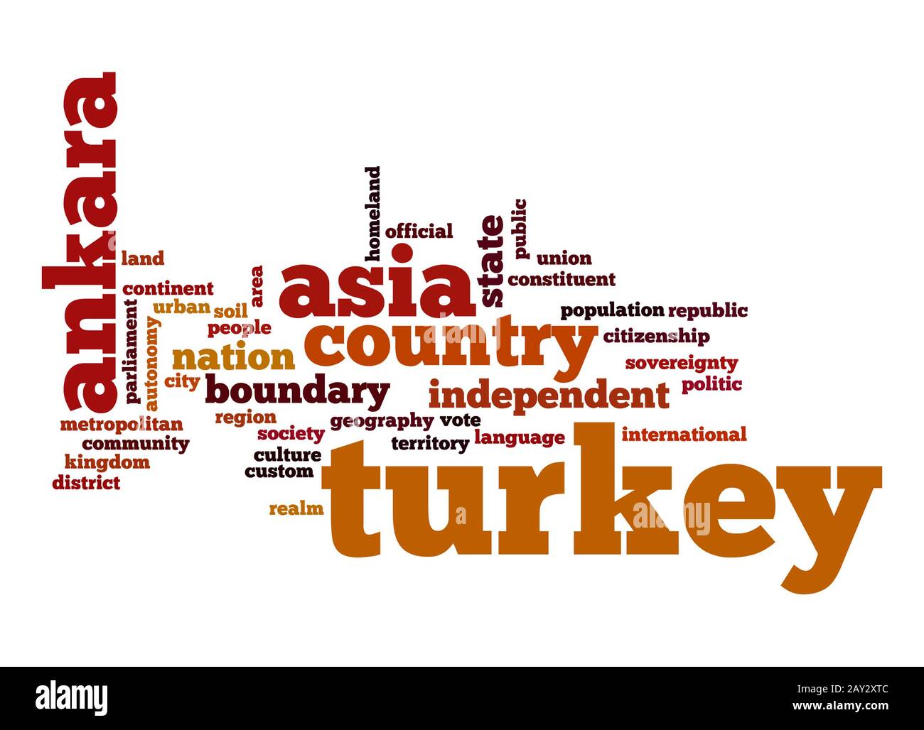 Turkey word cloud Stock Photo - Alamy