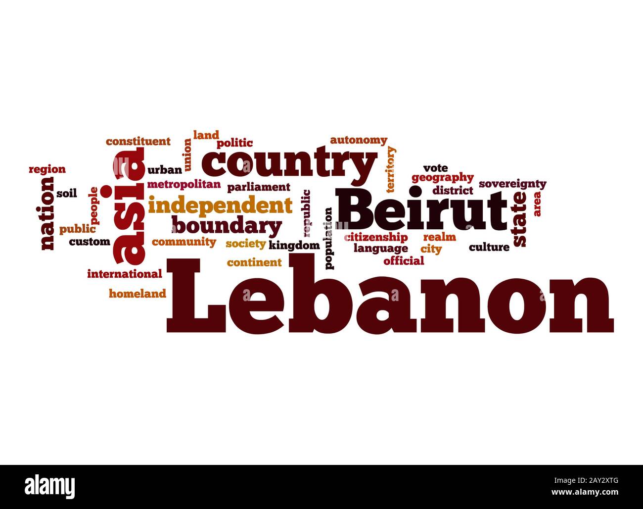 Lebanon word cloud Stock Photo - Alamy
